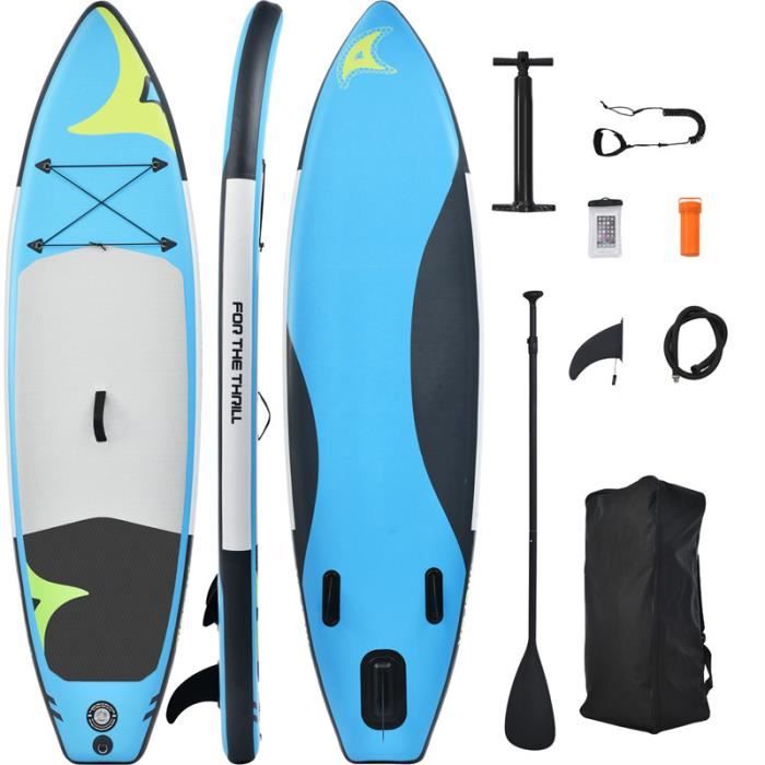SUP Board Set gonflable 320 x 80 x 15 cm Stand Up Paddling Board ...