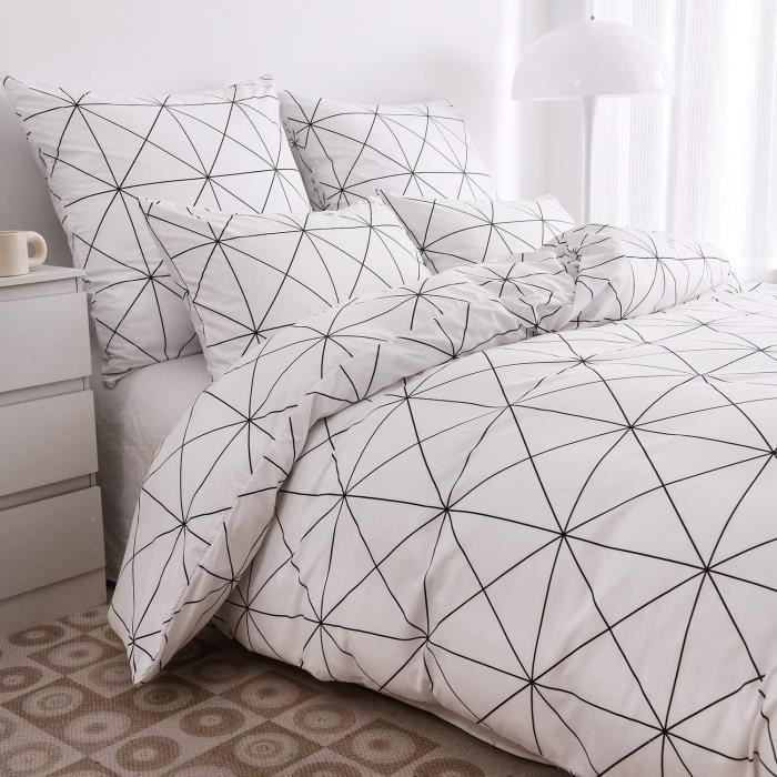 Housse De Couette Noir Et Blanc