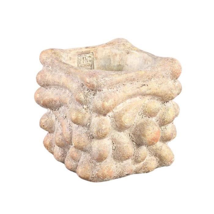 PTMD Pot de fleur Drew -21x19x18 cm - Ciment - Crème - Cdiscount Jardin