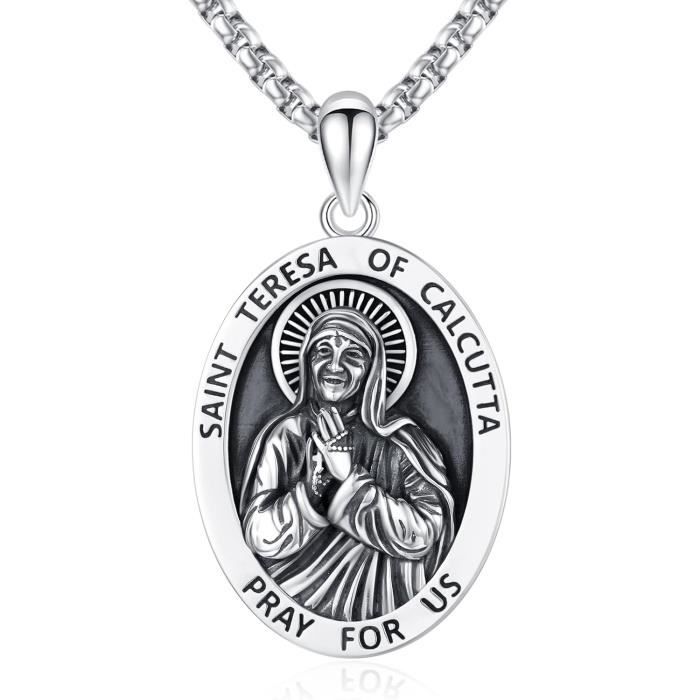 Chaîne Sainte Teresa De Avila En Argent Sterling St Teresa Of Calcutta ...