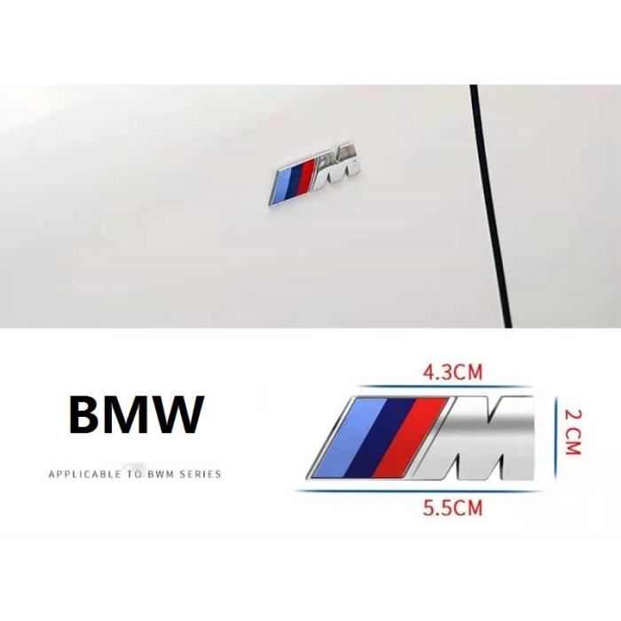 Logo ///M BMW Sport Performance Emblème Badge Chromé Autocollant Argent ...