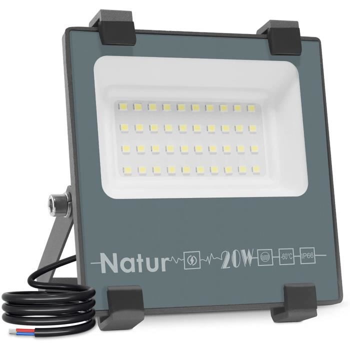 20W Projecteur Led, 2000LM Eclairage Extérieur LED Blanc Chaud 3000K ...