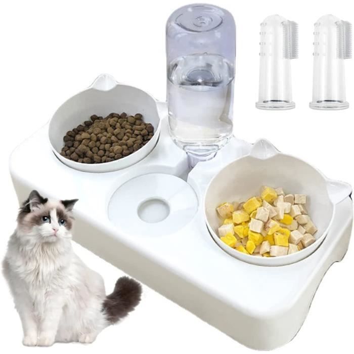 Bol Pour Chat 3 En 1, Mangeoirs Et Abreuvoirs Pour Chats, Gamelle Pour ...