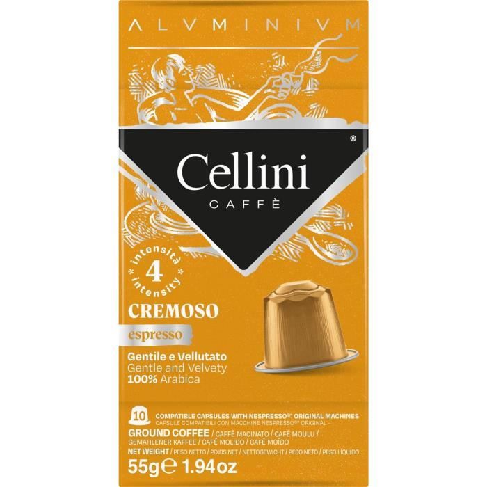 CELLINI 100 Capsules de café en aluminium compatibles Nespresso ...