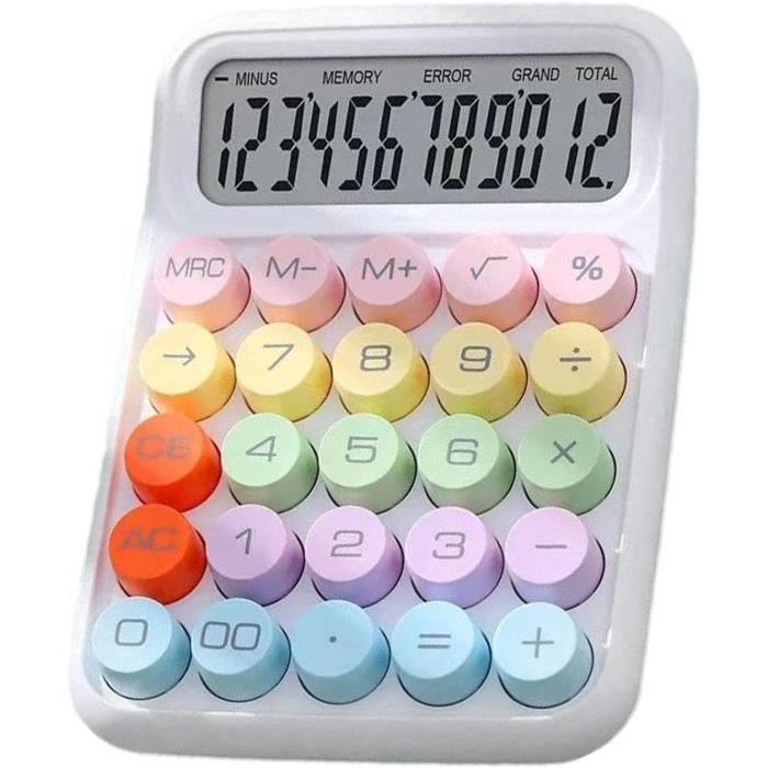 Bureau | Calculatrice Mignonne Colorée Pour Les Bureaux | Gros Boutons, Calculatrice D'Affichage ...