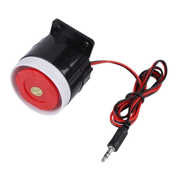 Fdit alarme de sirène de klaxon 120dB DC 12V Mini Corne Filaire Rouge ...