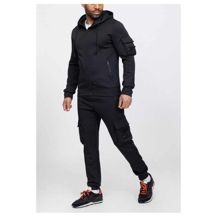 Ensemble Jogging - MARQUE - Noir - 100% Polyester - Homme - Manches ...