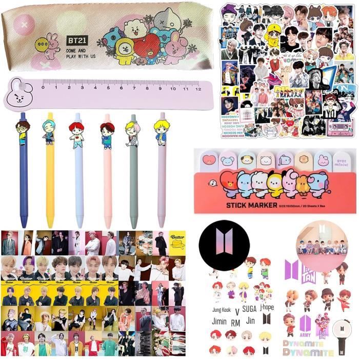 Bts Bts Merch Gifts Including Pencil Case Pen Ruler Stickers Sticky ...