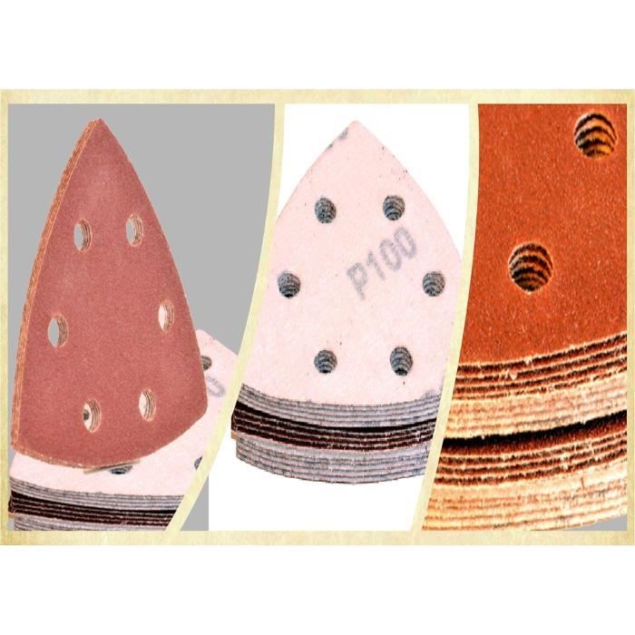 Lot De 30 Feuilles De Papier Abrasif Triangulaire, Grain 1 000, Papier ...