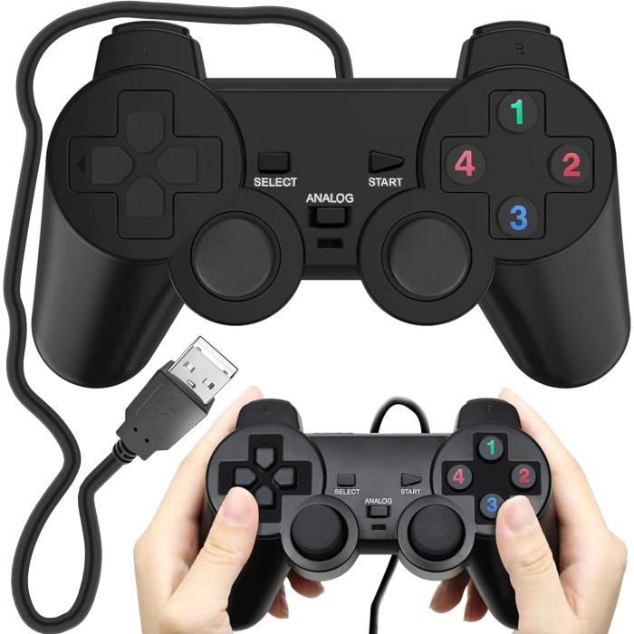 Manette Pc Ps3, Joystick, Jeux, Câbles, Boutons Avant Turbo À Double ...
