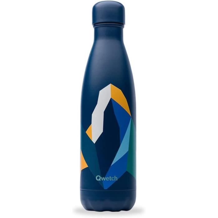 Qwetch - Bouteille Isotherme Altitude 500ml - Gourde Nomade Inox - 24h ...