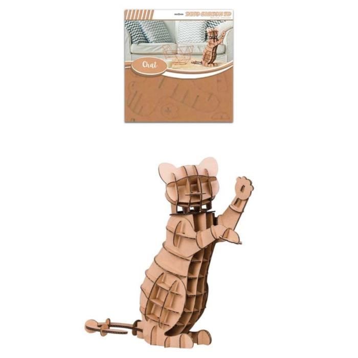 STC - Déco carton 3D – Chat - Cdiscount Maison