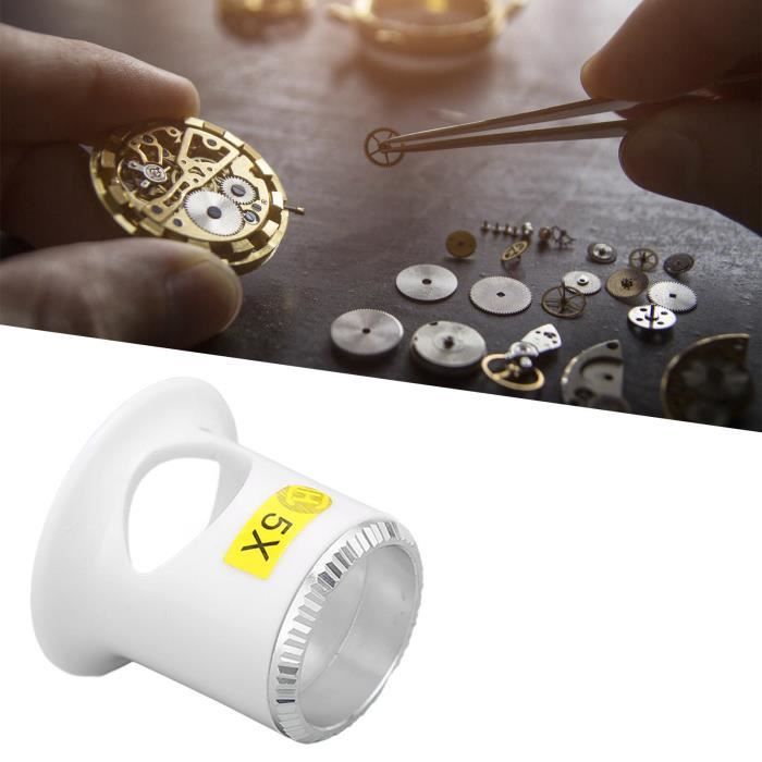 VINGVO loupe à boucle de bijoutier Loupe de bijoutier 3X 5X 10X, Loupe ...