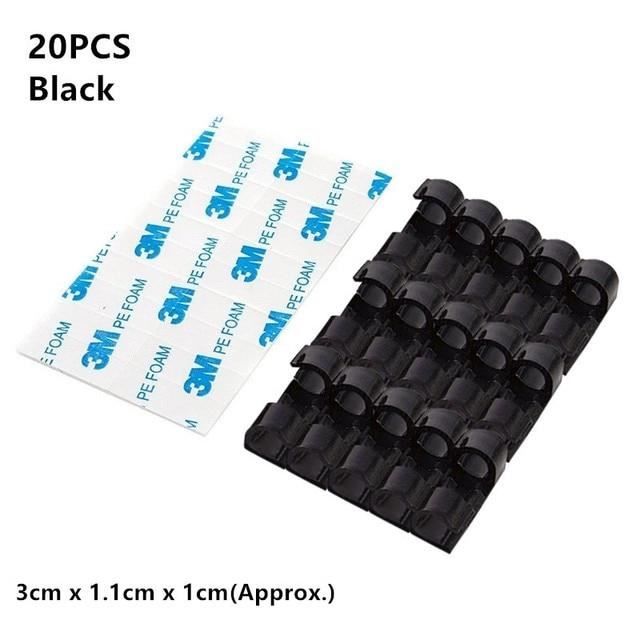ACCESSOIRES POUR CABLE,Black-20PCS--Enrouleur de bobine, organisateur ...
