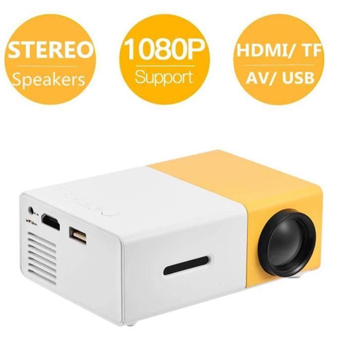 Zerodis Projecteur HD Mini projecteur LED portable de cinéma maison ...