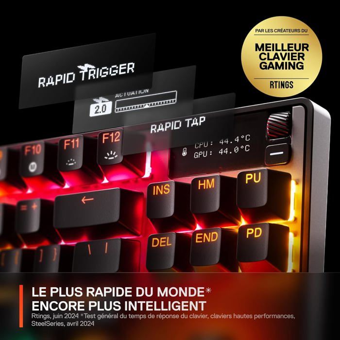 Clavier Gaming - STEELSERIES - Apex Pro TKL Gen 3 - HyperMagnetic ...