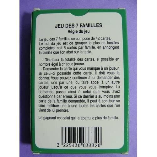 Jeu de 7 familles "Animaux marins" (42 cartes) A386 - Cdiscount Jeux ...