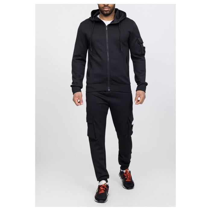 Ensemble Jogging - MARQUE - Noir - 100% Polyester - Homme - Manches ...