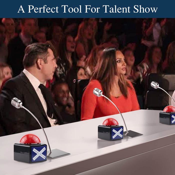 BEAN LIEVE Buzzers de Jeu - Lot de 4 Buzzers avec Lumière et Son pour ...