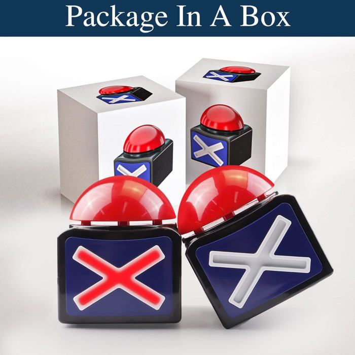 BEAN LIEVE Buzzers de Jeu - Lot de 4 Buzzers avec Lumière et Son pour ...