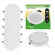 Lot de 5 Spot Encastrable LED Downlight Panel Extra-Plat 7W Blanc Froid 6000K - Cdiscount Maison