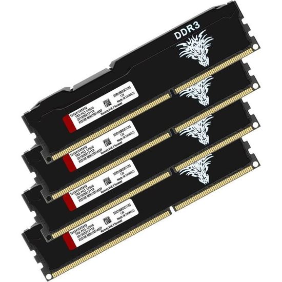 Ram DDR3 32go (4x8go) 1600MHz PC3-12800 U m CL11 Non-ECC Unbuffered 1 ...