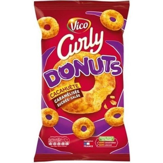 Curly Donuts Cacahuète Caramélisée Sucrée-Salée 100g - Cdiscount Au ...