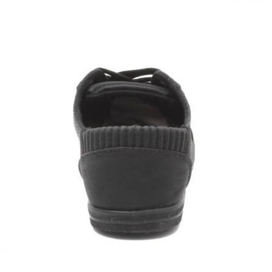 Baskets en PU perforé couleur - ... Noir Noir Noir - Cdiscount Chaussures