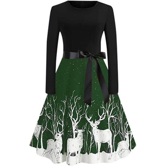 Robes de Noel pour Femmes, Robe de Noel pour Femmes, imprimé cerf ...