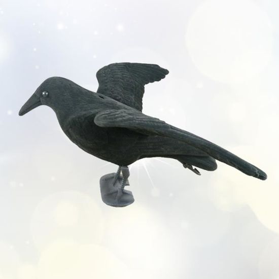 Simulation Birds Crow Spread Sculpture Bird Repellent Adornment for ...