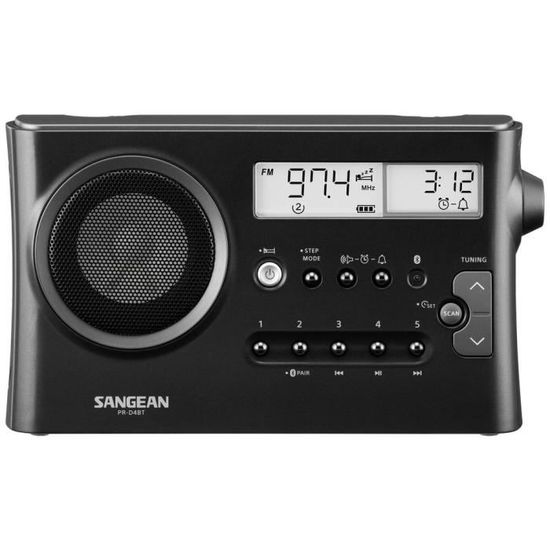 Sangean PR-D4 BT Radio de table ondes courtes (OC), AM, ondes longues ...
