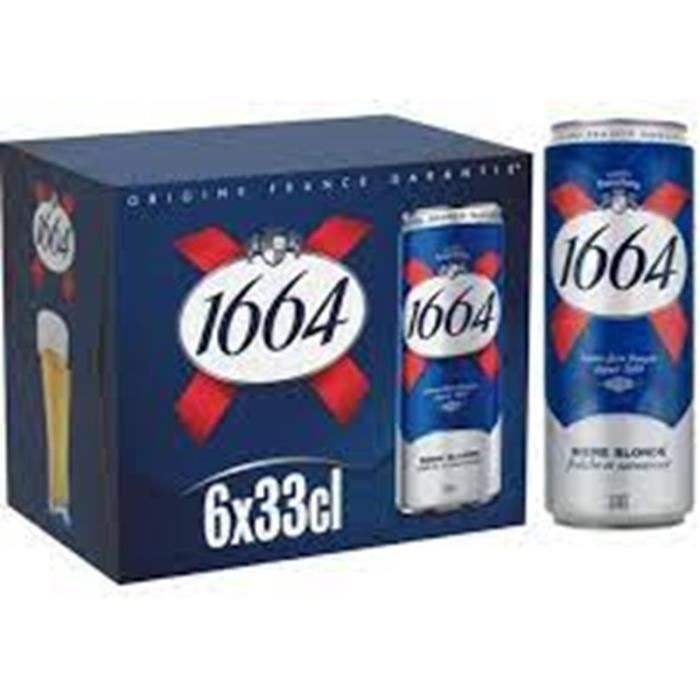 1664 4 packs de 6 canettes 33 cL - La cave Cdiscount