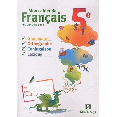 Mon cahier de francais 5e - Cdiscount Librairie