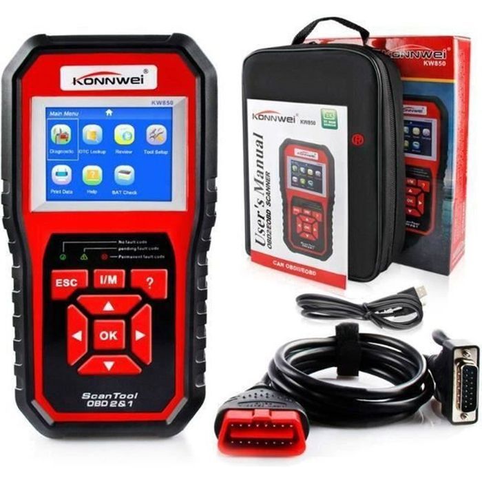 KONNWEI KW850 OBD2 EOBD Panne de voiture Diagnostic Scanner multi-langues Auto Diagnostic ...