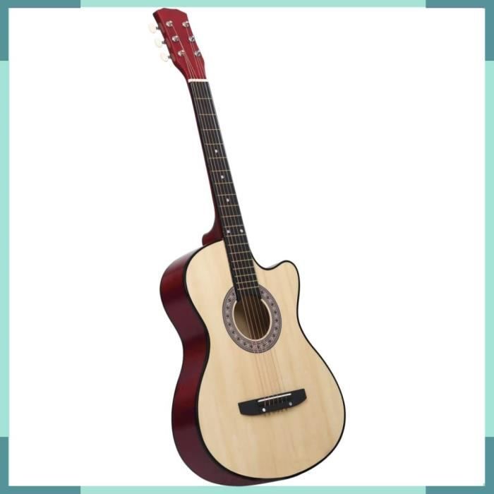 ASHATA Guitare acoustique pan coupé western avec 6 cordes 38' tilleul ...