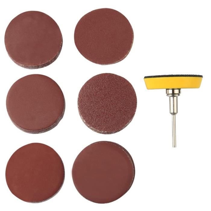 60Pcs 50mm Papier Abrasif avec Plateau de Polissage Papier de Verre à ...