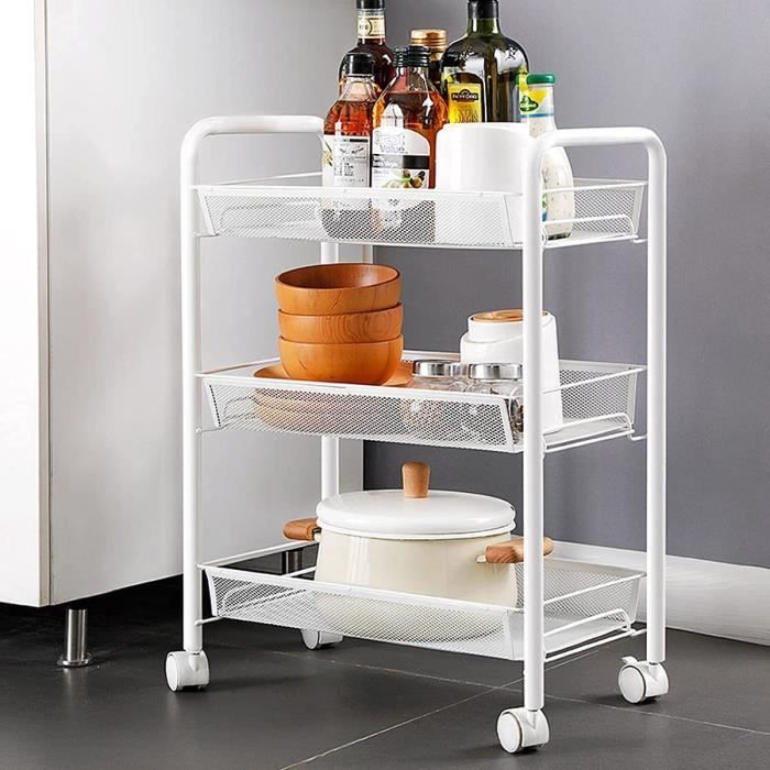 Desserte Cuisine Chariot Roulant Cuisine Salle de Bain Chariot de ...