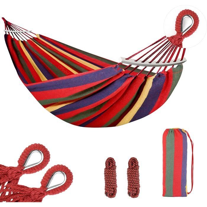 Hamac d'extérieur portable avec poutre anti-roulement, hamac ultra ...