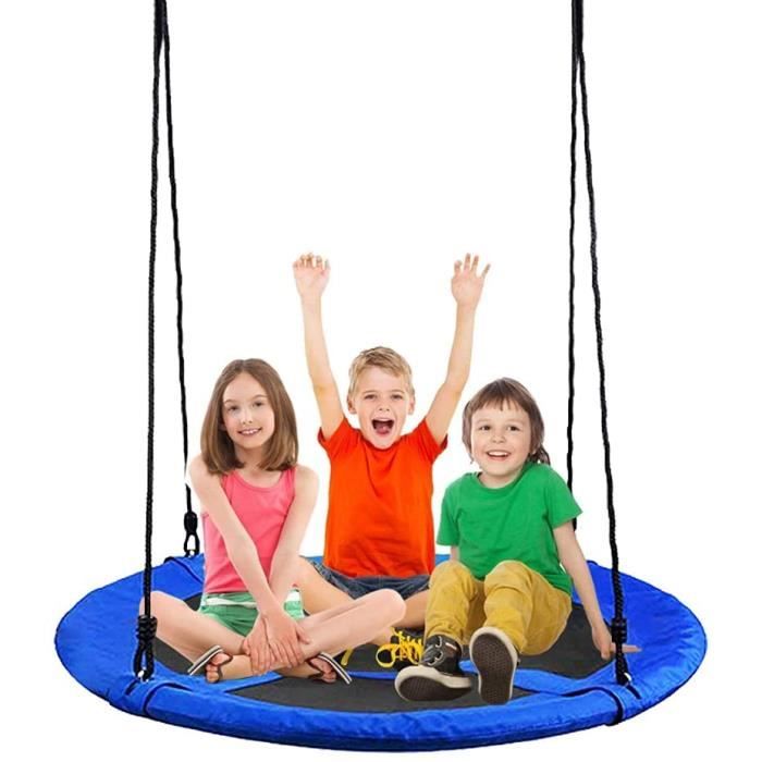 YOLEO Balançoire ronde pour enfants - Pour l'extérieur - - Jusqu'à 150 ...