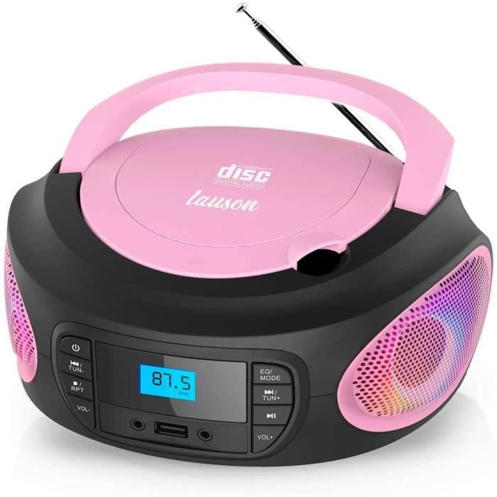 LECTEUR CD LLB999 Lecteur de CD Portable avec Lumières LED Multicolores ...