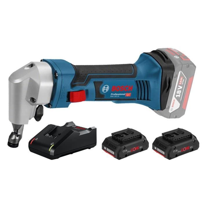Grignoteuse Bosch GNA 18V-16 + 2 batteries Procore 4Ah + chargeur ...