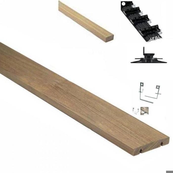 Kit de 30m² en bois exotique IPE GRAD CLIPS Longueur 900mm avec ...