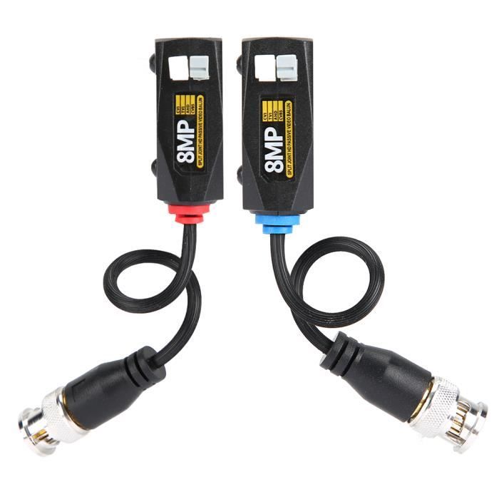 EBTOOLS Émetteur BNC Paire 8MP Analogique HD CVI / AHD / TVI / CVBS BNC ...