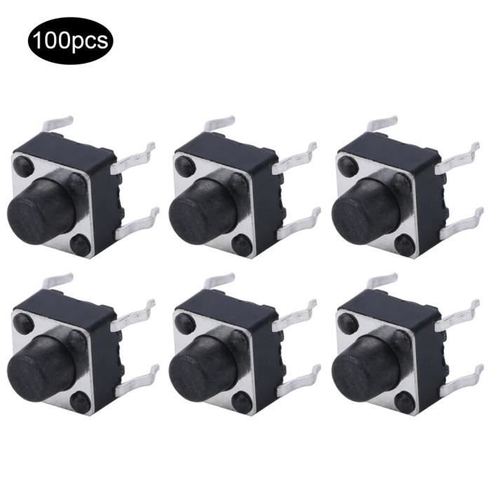 EJ.life Mini Tact Switch 100pcs momentané tactile interrupteur à bouton ...