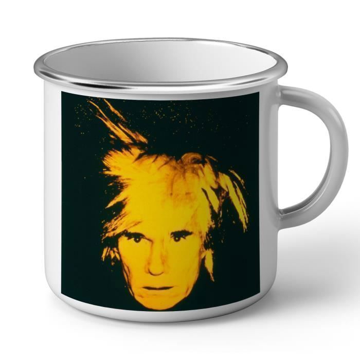 Mug en Métal Emaillé Andy Warhol Autoportrait Pop Art 1986 Artiste ...