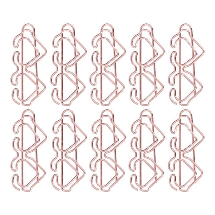 ROM 100 pcs en forme de trombones électrolytiques en métal doré rose ...