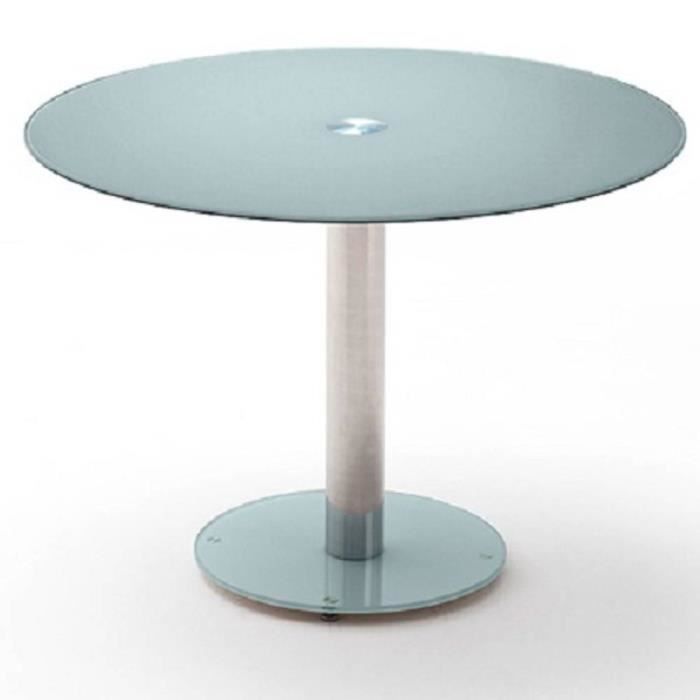 Table repas ronde design FATEN en verre bleu bleu Verre Inside75 ...