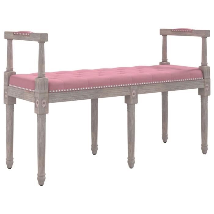 KEENSO Banc Rose 110x40x70 cm Velours KN005 - Cdiscount Maison