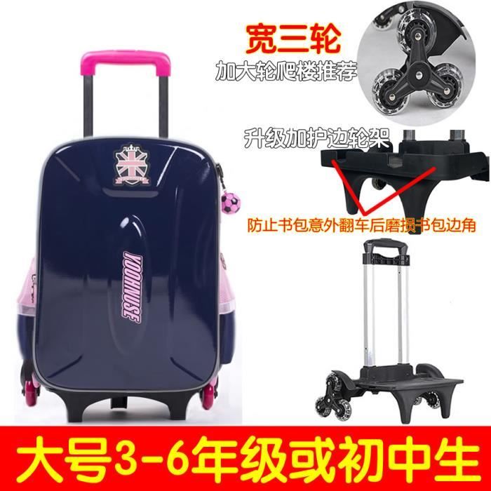 Trolley Bag Sac avec roulettes Portable sac Roulette Scolaire Bagages ...