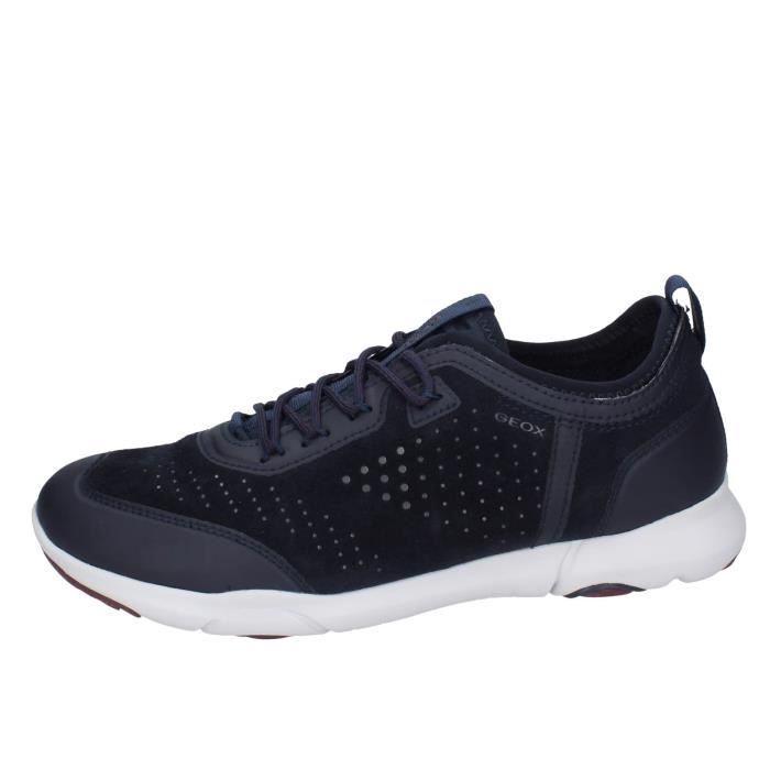 GEOX Baskets Sneakers Homme Bleu Daim BC19 Bleu - Cdiscount Chaussures